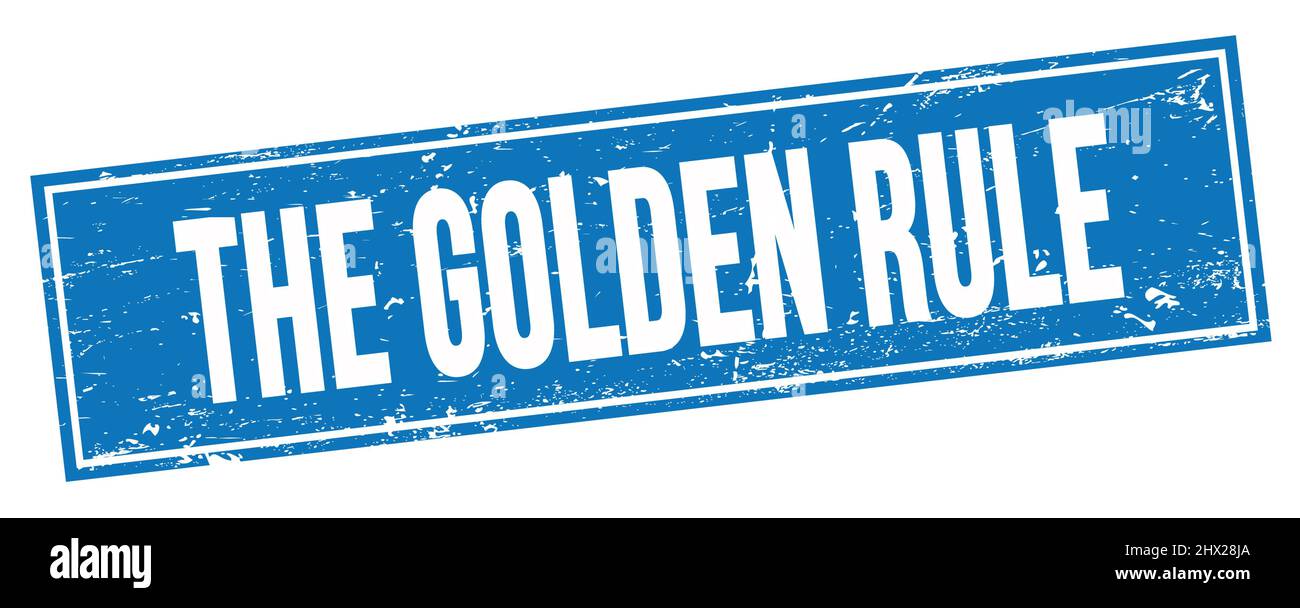 THE GOLDEN RULE text on blue grungy rectangle stamp sign Stock Photo ...