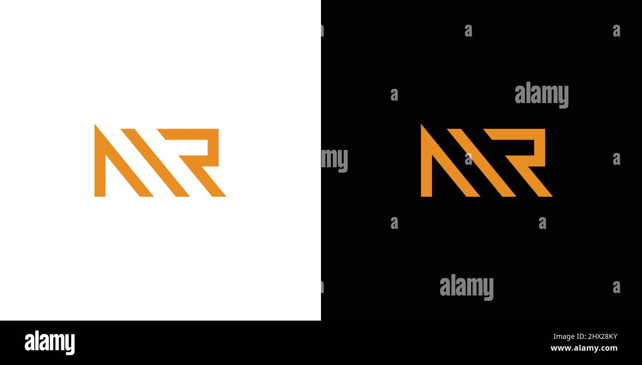 Modern and sophisticated MR letter initial logo design Stock Vector ...