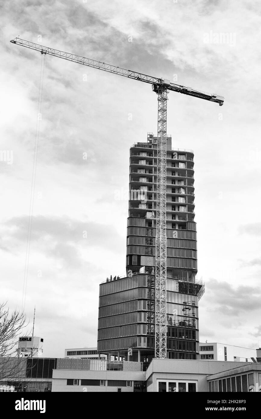 Crane and building under construction , modern architecture Stock Photo ...