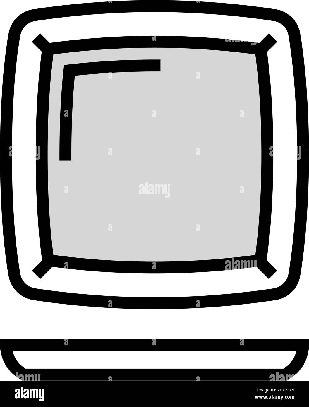square plate color icon vector illustration Stock Vector Image & Art ...