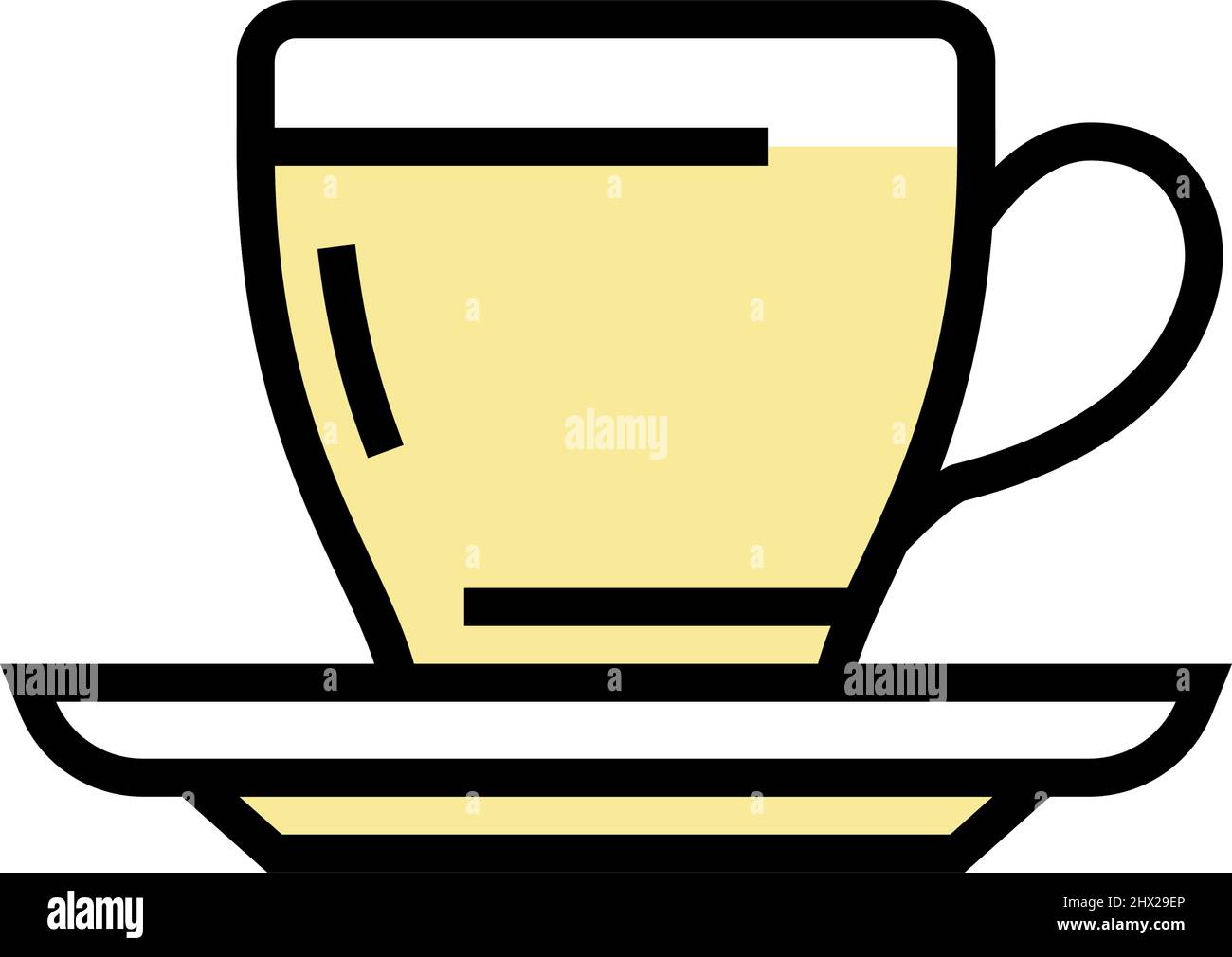 teacup with plate color icon vector illustration Stock Vector Image ...