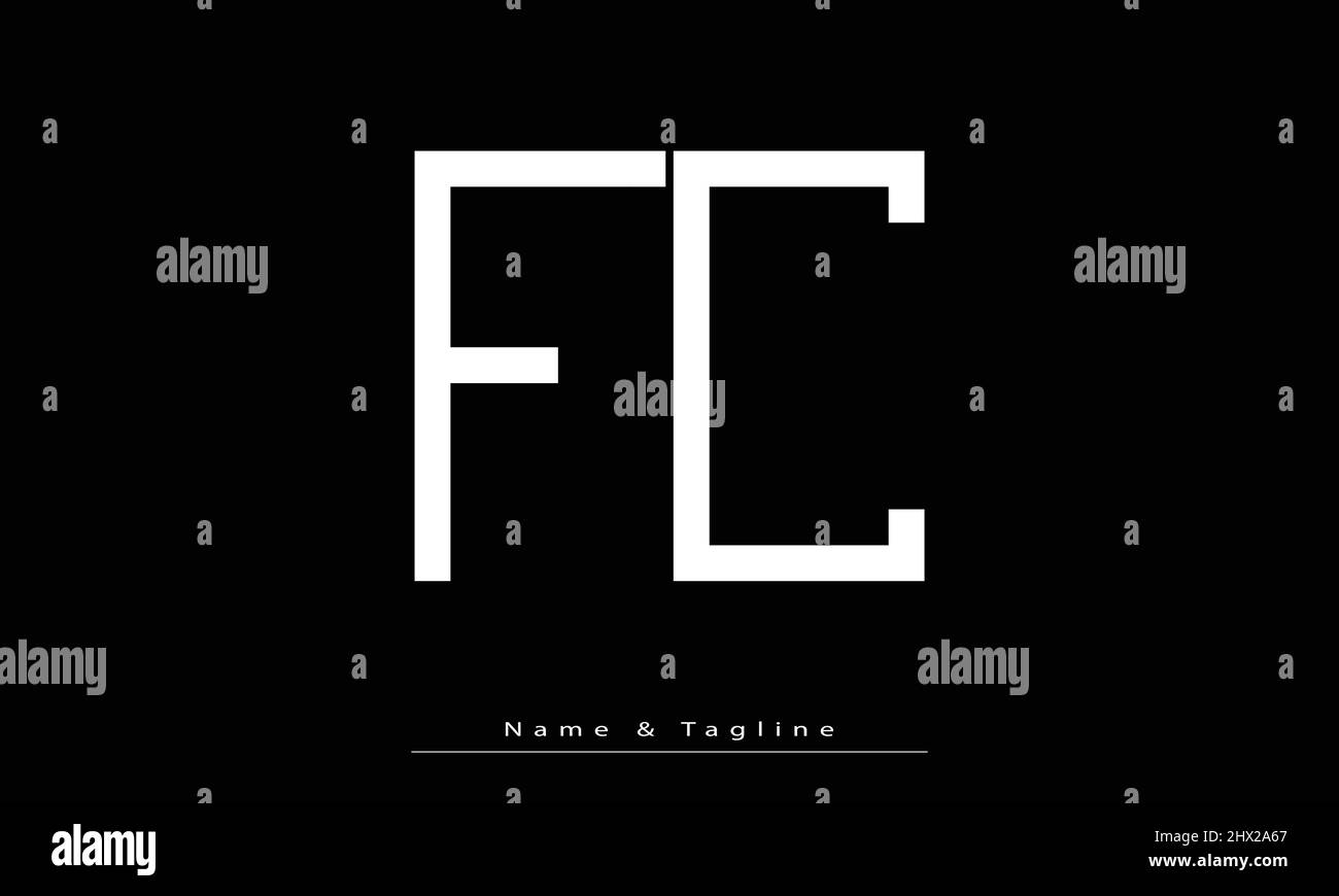 Alphabet letters Initials Monogram logo FC , CF Stock Vector Image ...