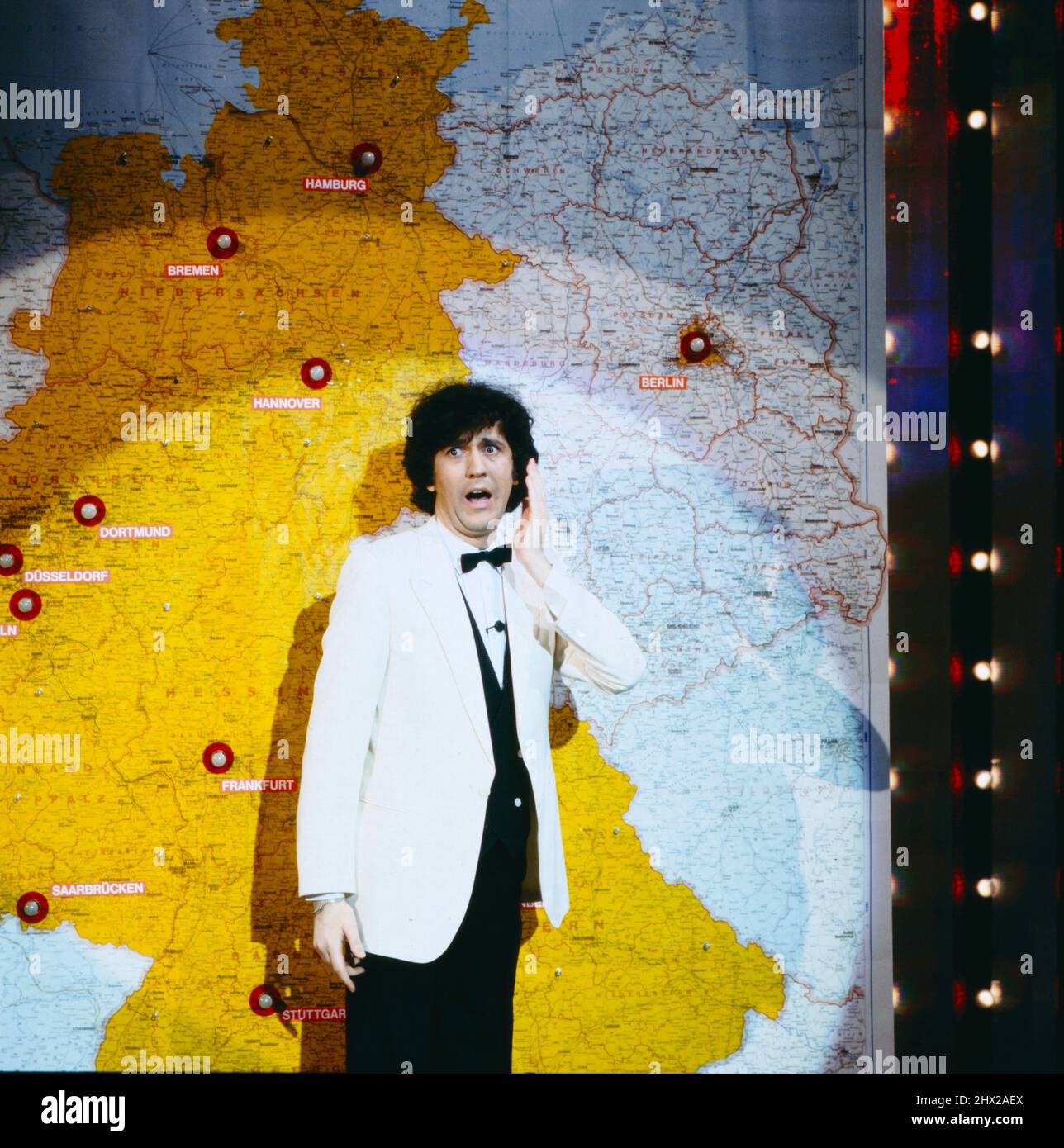 Disco ZDF Musiksendung, Moderator Ilja Richter, 1982. Disco, ZDF TV ...