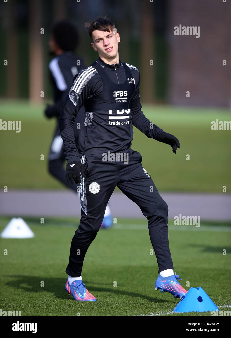 Leicester City's Luke Thomas during a training session at the LCFC ...