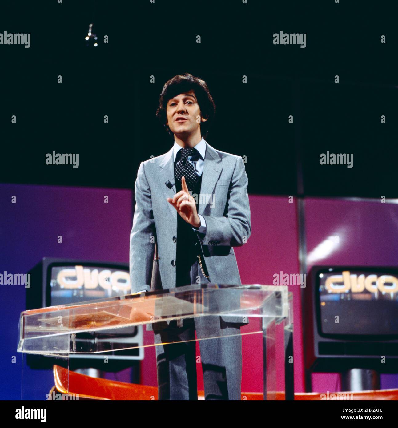 Disco ZDF Musiksendung, Moderator Ilja Richter, 1979. Disco, ZDF TV ...