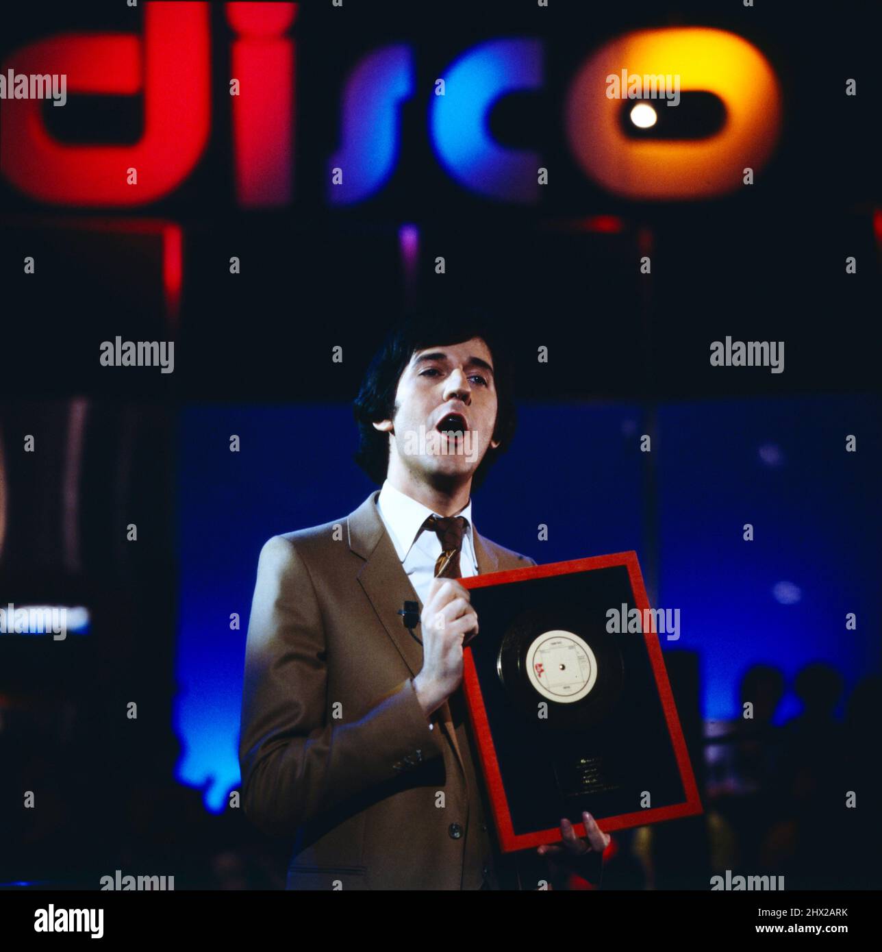Disco ZDF Musiksendung, Moderator Ilja Richter, 1978. Disco, ZDF TV ...