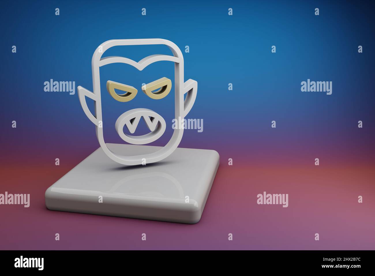 Beautiful abstract illustrations Halloween vampire symbol icon on a ...