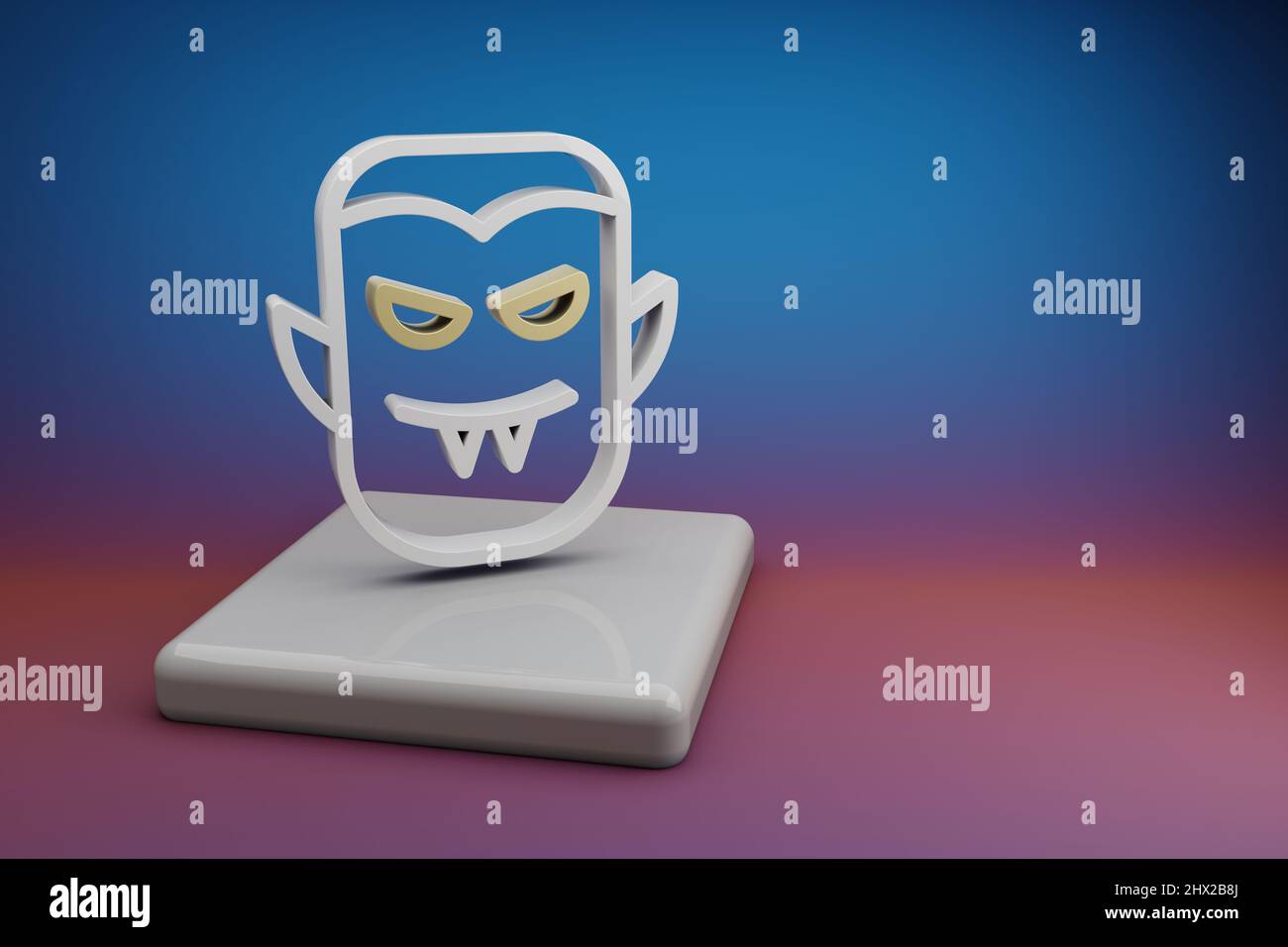 Beautiful abstract illustrations Halloween vampire symbol icon on a ...