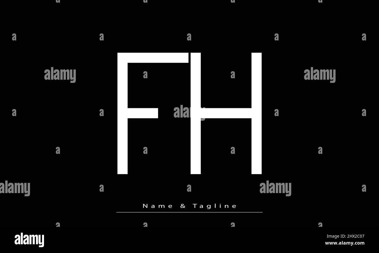 Alphabet letters Initials Monogram logo FH , HF Stock Vector Image ...