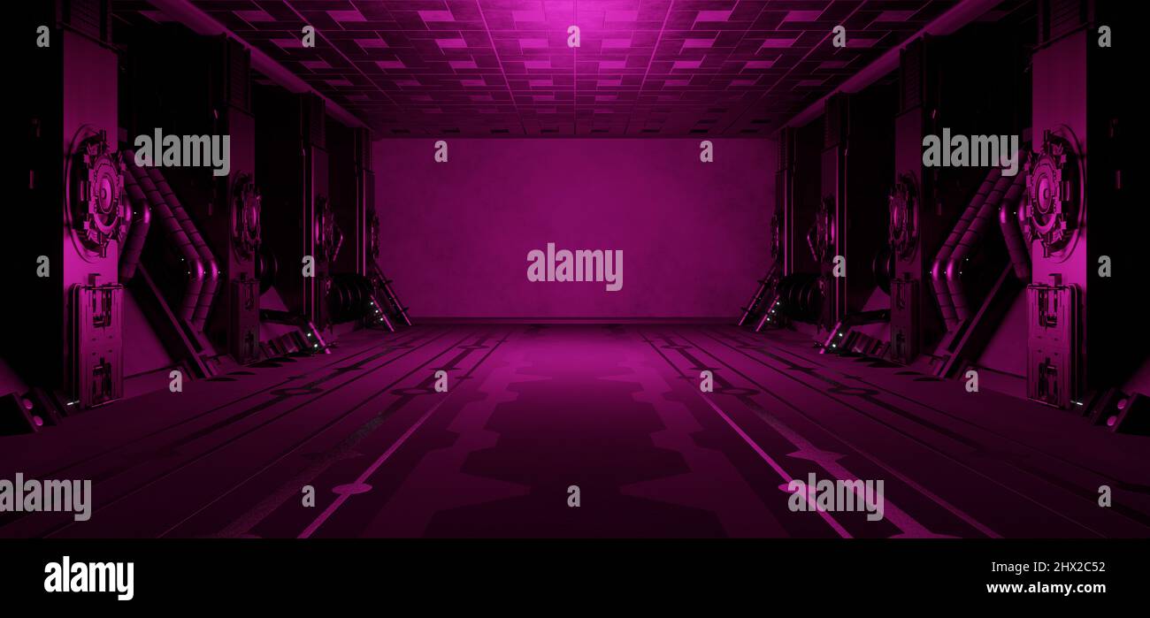 SciFi Fantasy Metaverse Empty Showroom Metaverse World Dark Colors ...