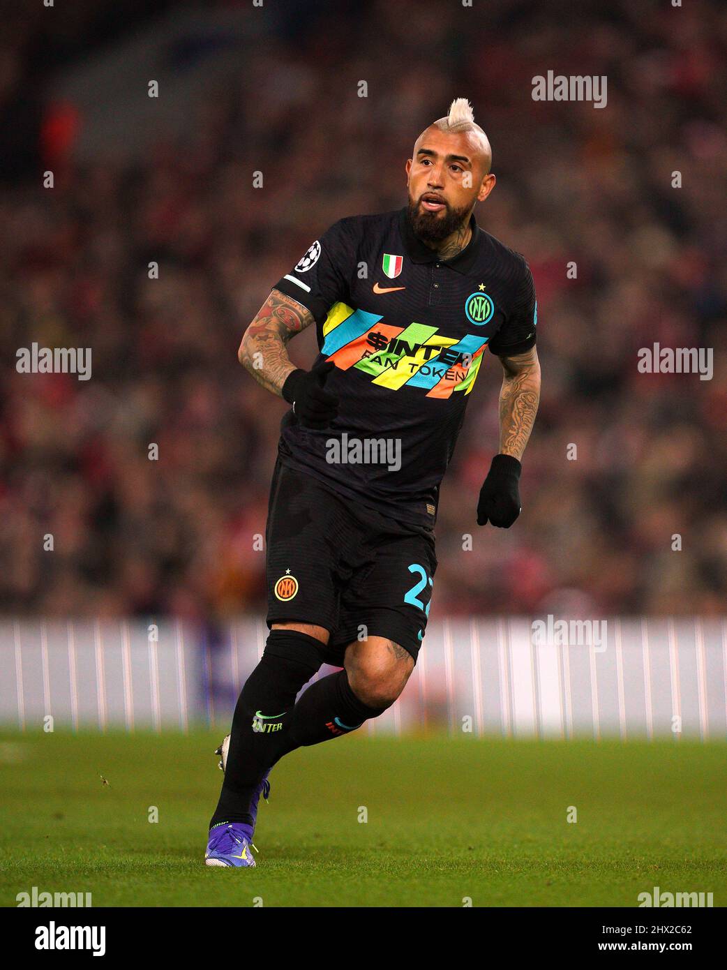 Inter Milan's Arturo Vidal during the UEFA Champions League round of ...