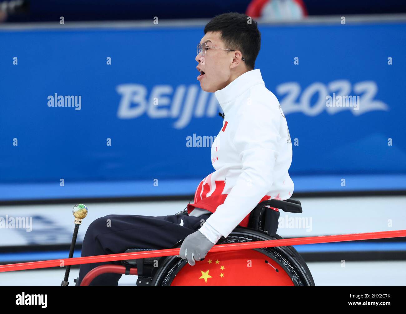 Beijing, China. 9th Mar, 2022. Chen Jianxin of China competes during ...