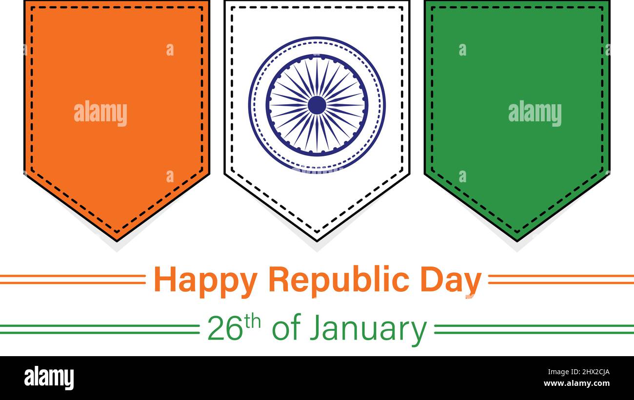 Happy republic day background vector image Stock Vector Image & Art - Alamy