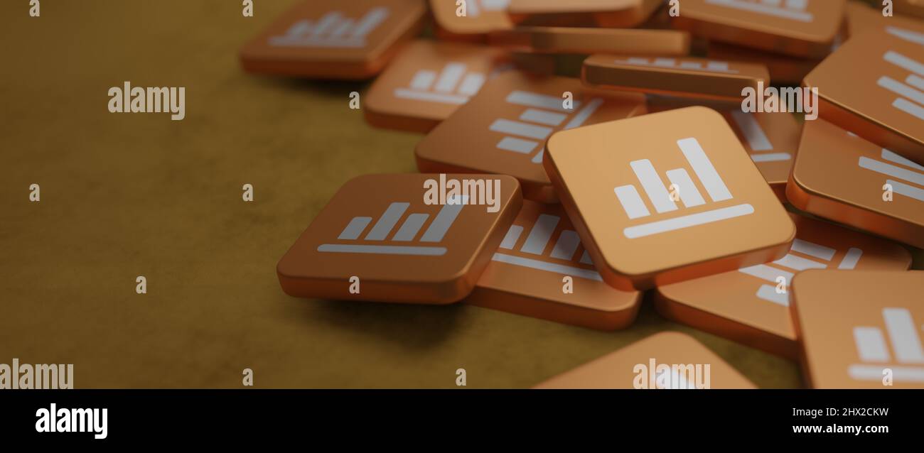 Graph Icon in trendy flat style tiles isolated on banner background ...