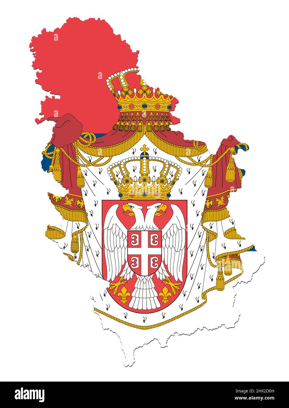 serbia map flag