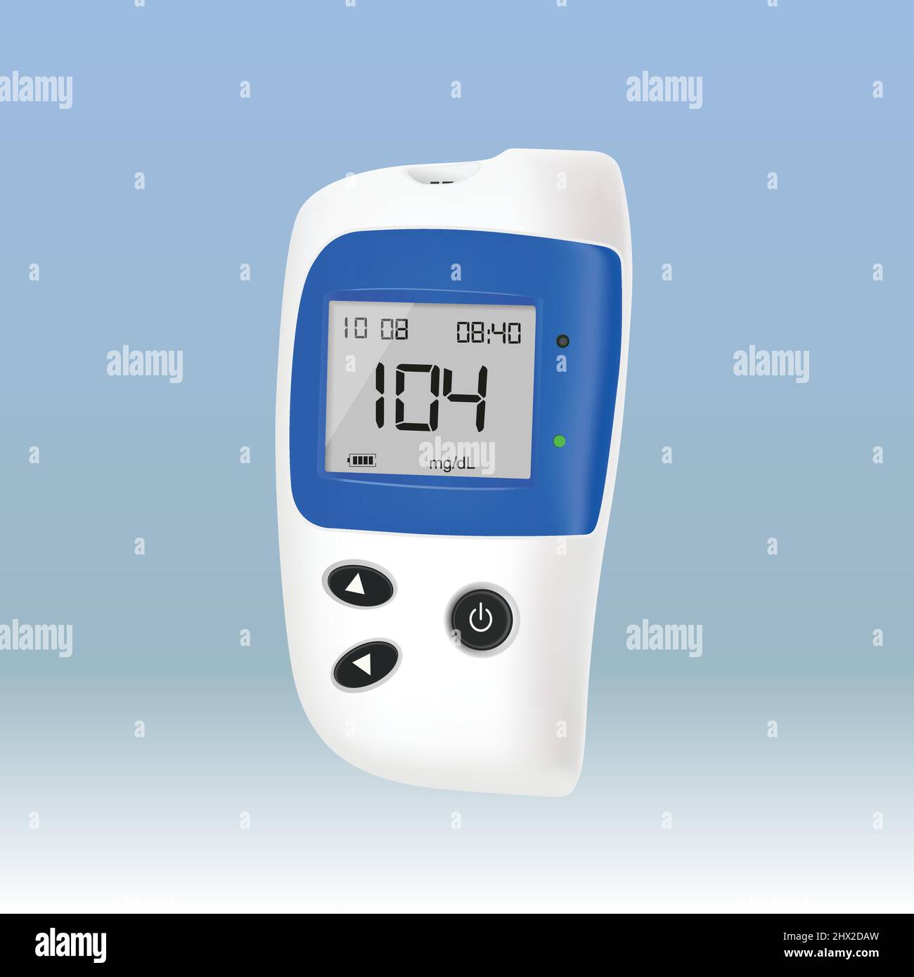 Realistic blood glucose testing device that shows sugar level in blood ...