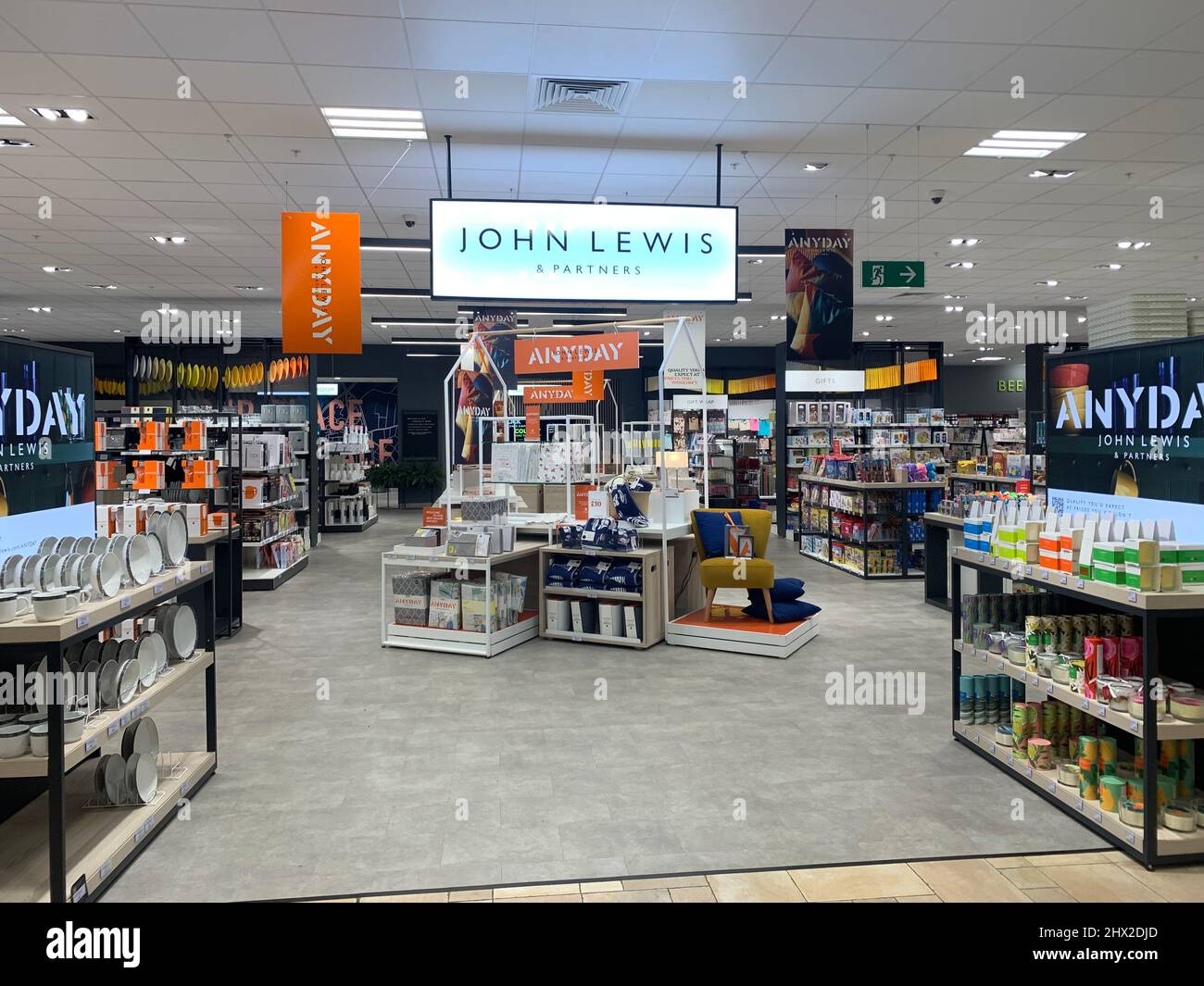 Waitrose Rushden Lakes Northamptonshire UK John Lewis sign signs ...