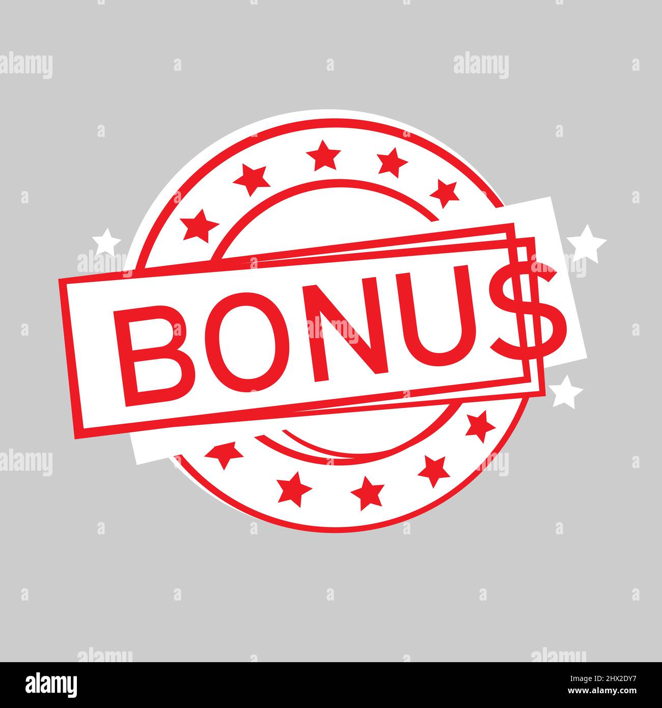 Bonus isolated icon, sticker. Red bonus sign for promotion design ...