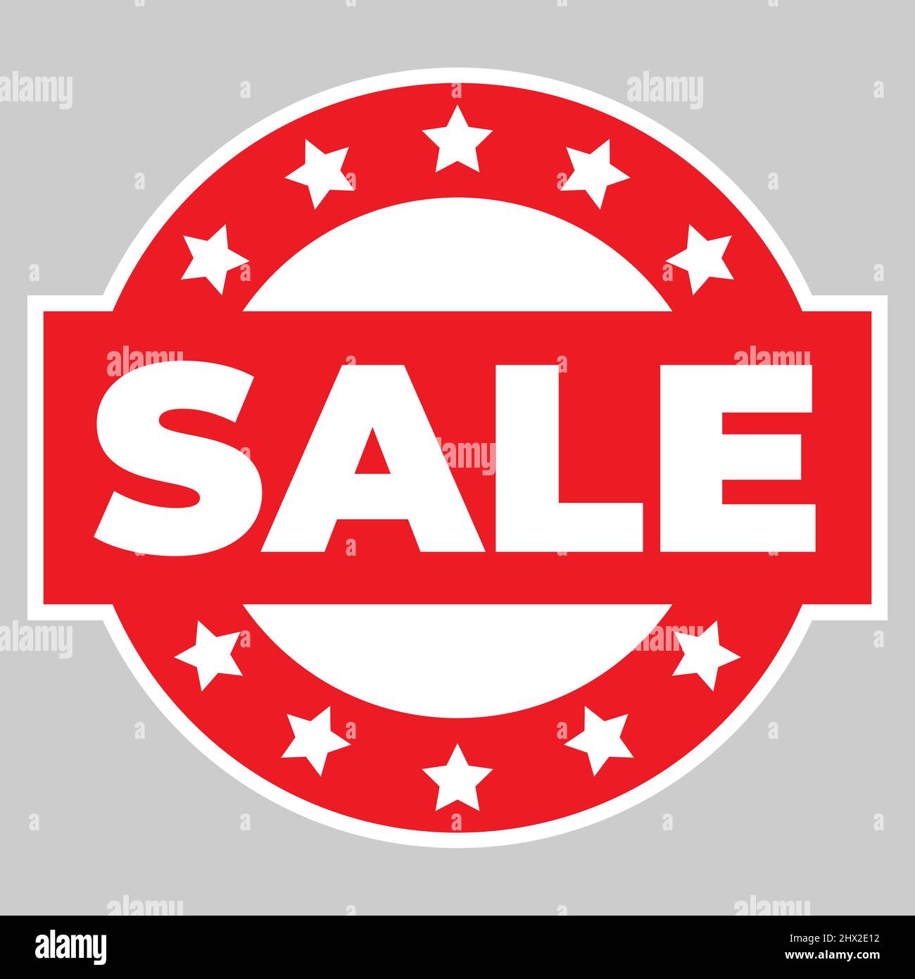 Sale isolated icon, sticker. Red sale sign for promotion design ...