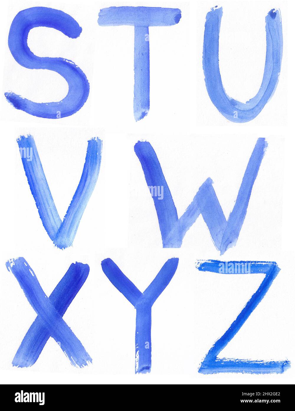 Watercolour alphabet hi-res stock photography and images - Alamy