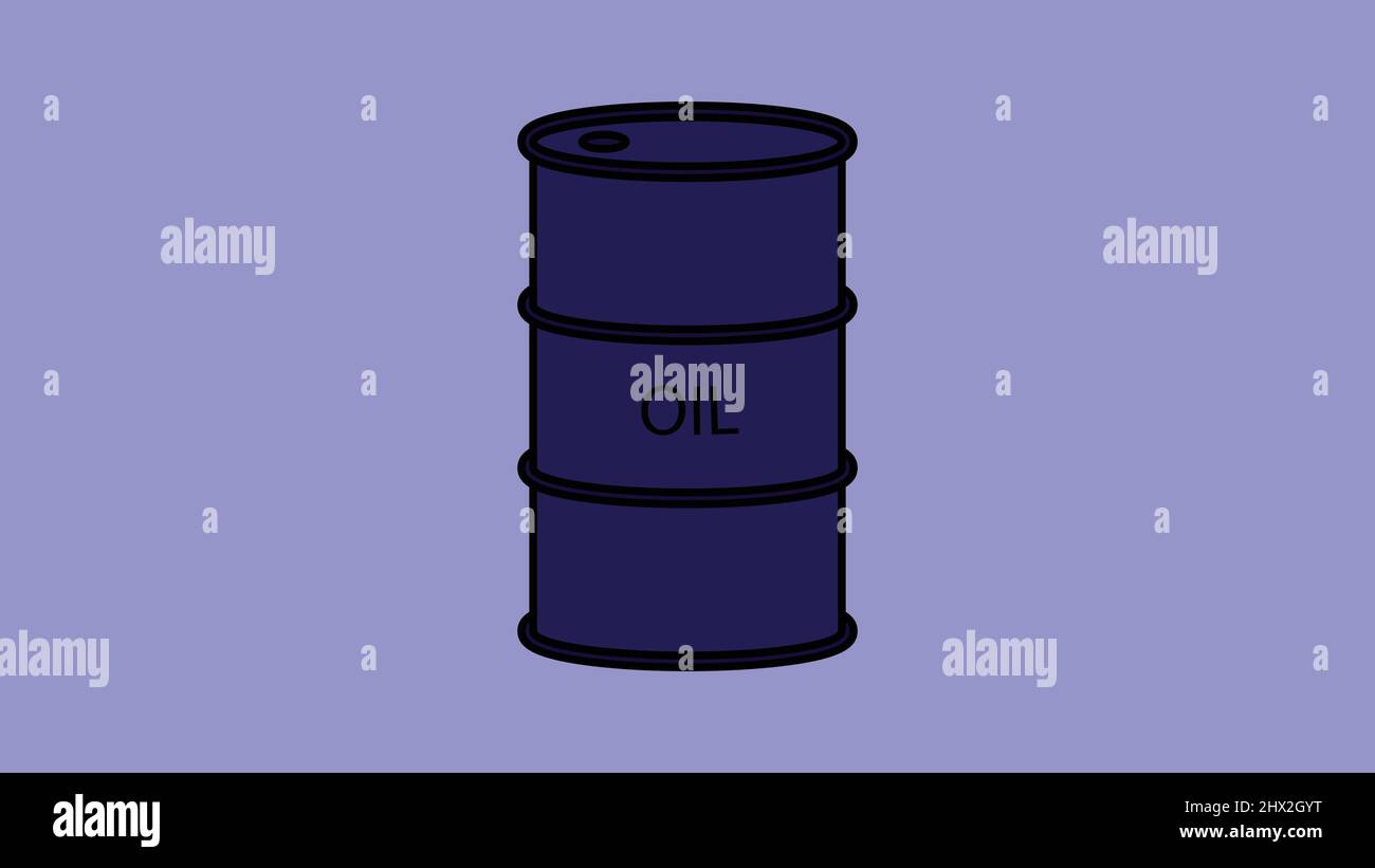 Crude oil barrel isolated on light purple background vector image Stock ...