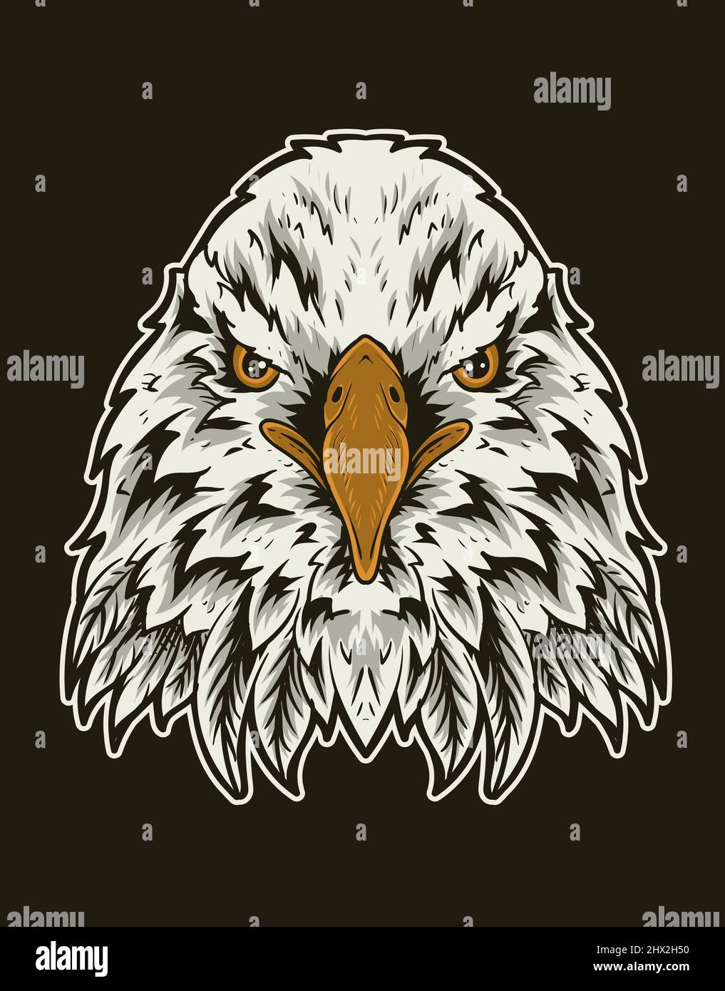 Eagle Head Front Vector