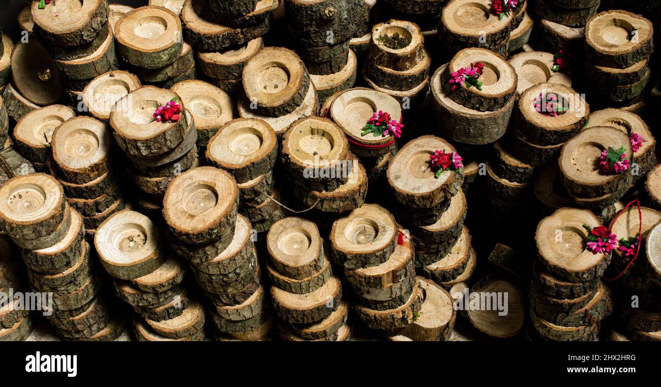 small piece of cut wood logs used for wood texture background Stock ...