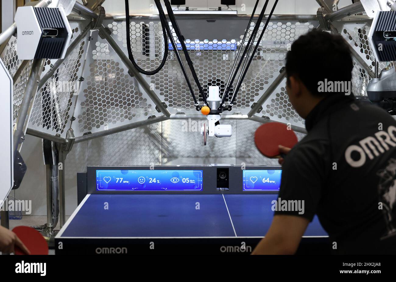 Tokyo, Japan. 9th Mar, 2022. Japan's electronics maker Omron displays a ...