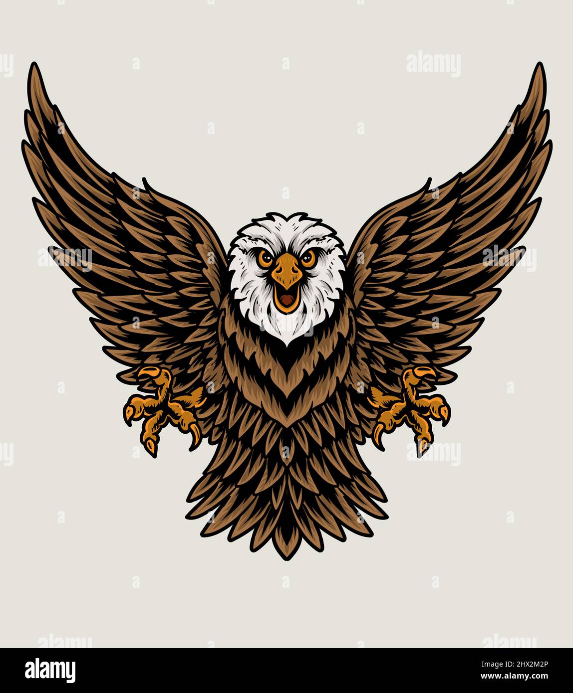 illustration eagle bird on white background Stock Vector Image & Art ...