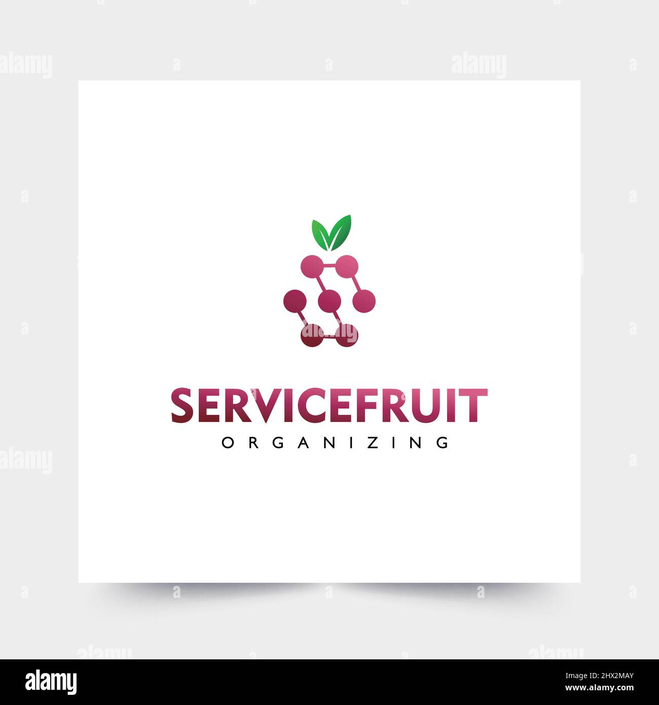 A modern and elegant logo for a fresh fruit company Stock Vector Image ...
