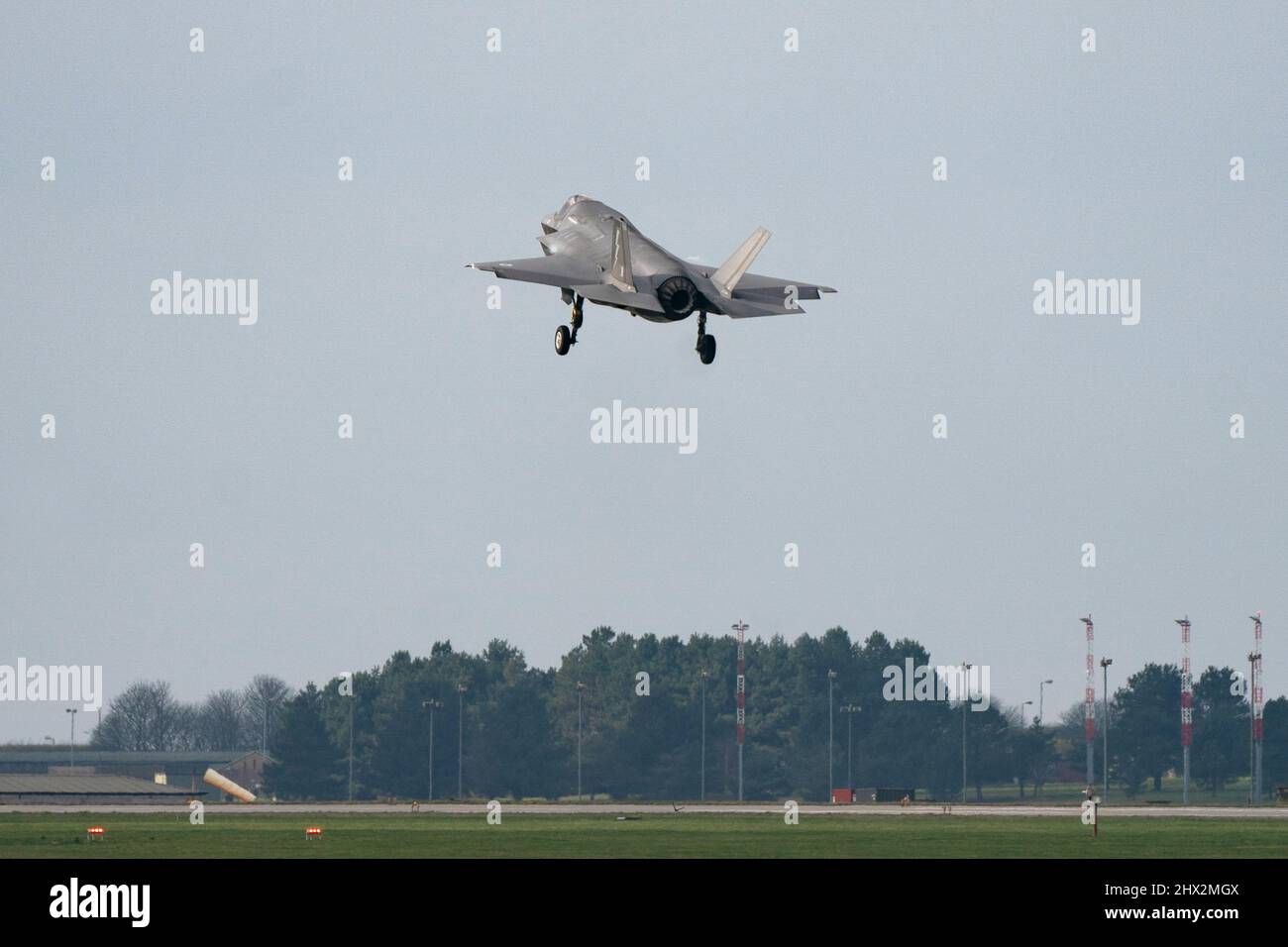A F35 aircraft takes off from RAF Marham, Norfolk. Picture date ...