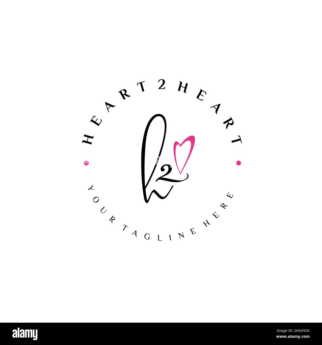 a simple and romantic heart 2 love logo Stock Vector Image & Art - Alamy