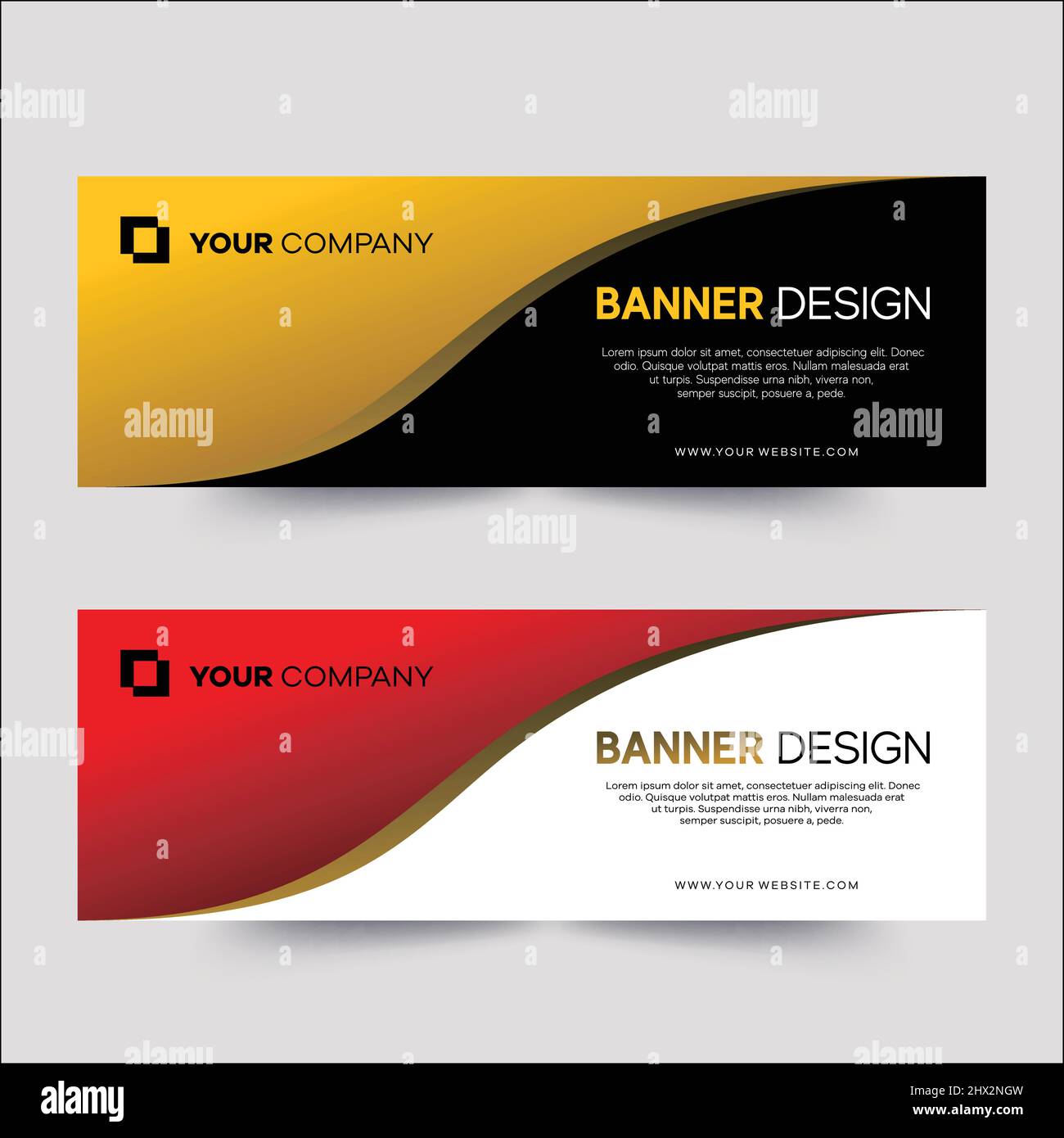 Cool and modern banners for professional companies Stock Vector Image ...