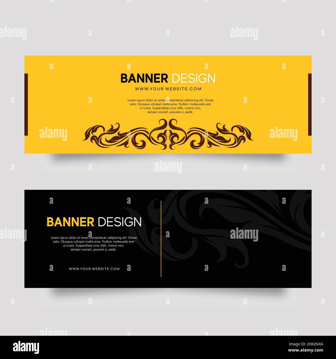 Cool and modern banners for professional companies Stock Vector Image ...