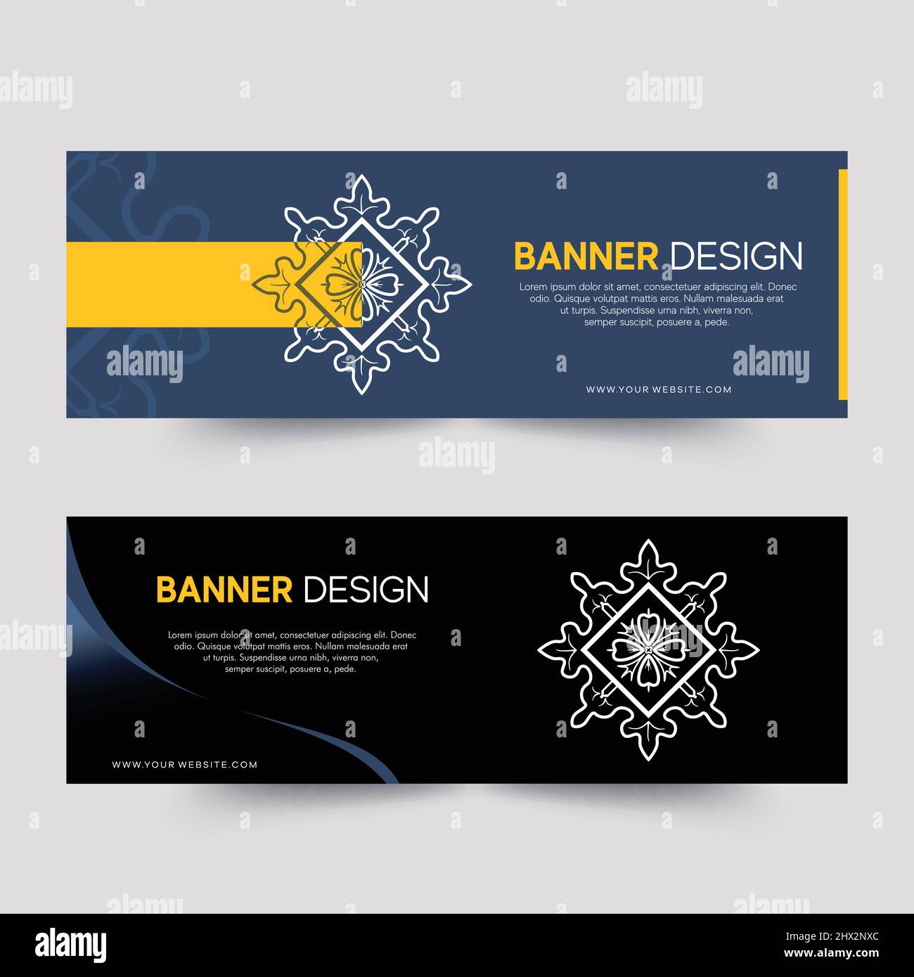 Cool and modern banners for professional companies Stock Vector Image ...