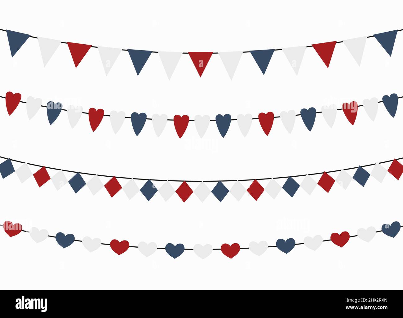 4th of July vector bunting banners set Stock Vector Image & Art - Alamy