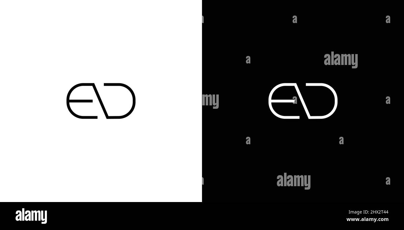 Modern and sophisticated ED letter initials logo design Stock Vector ...