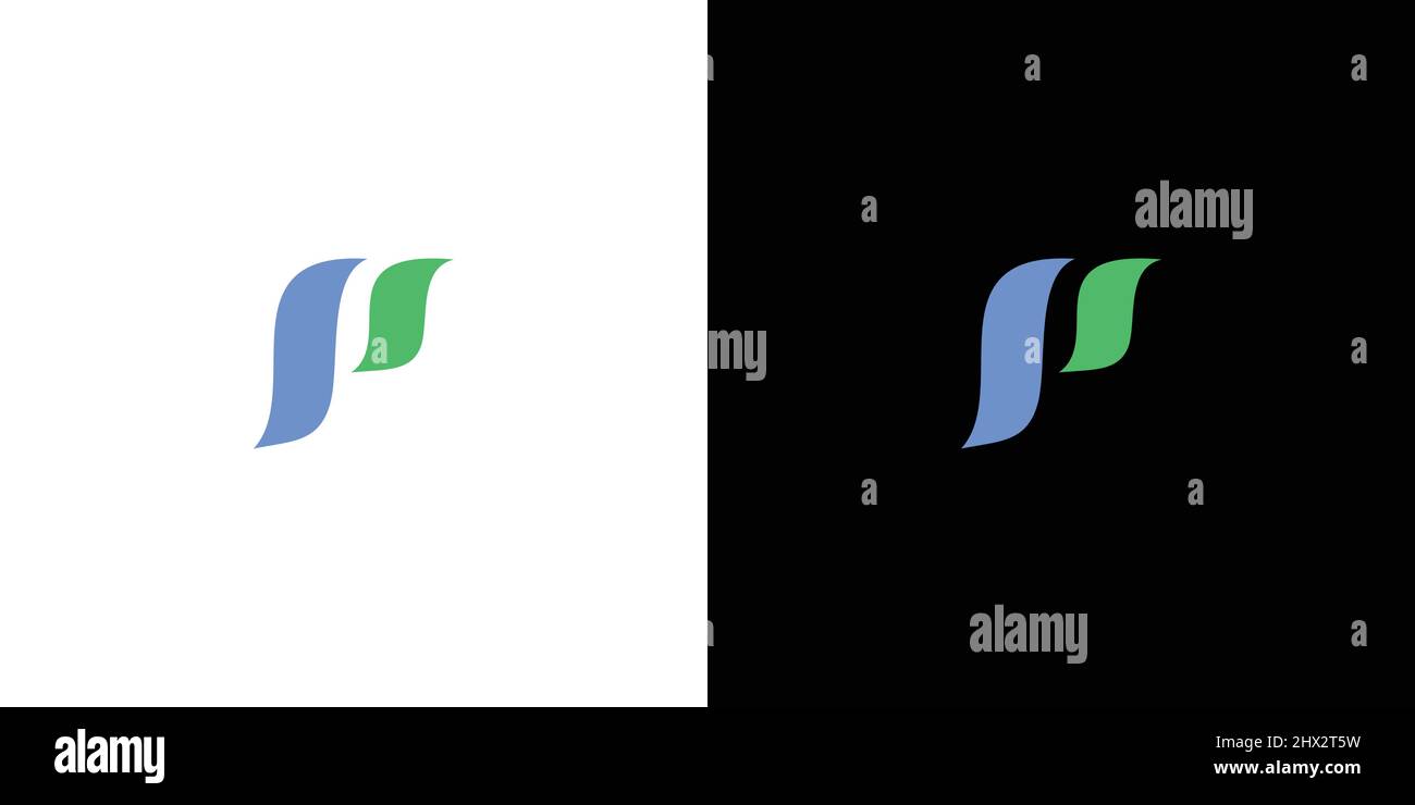 Simple and modern colorful initial letter P logo design Stock Vector ...
