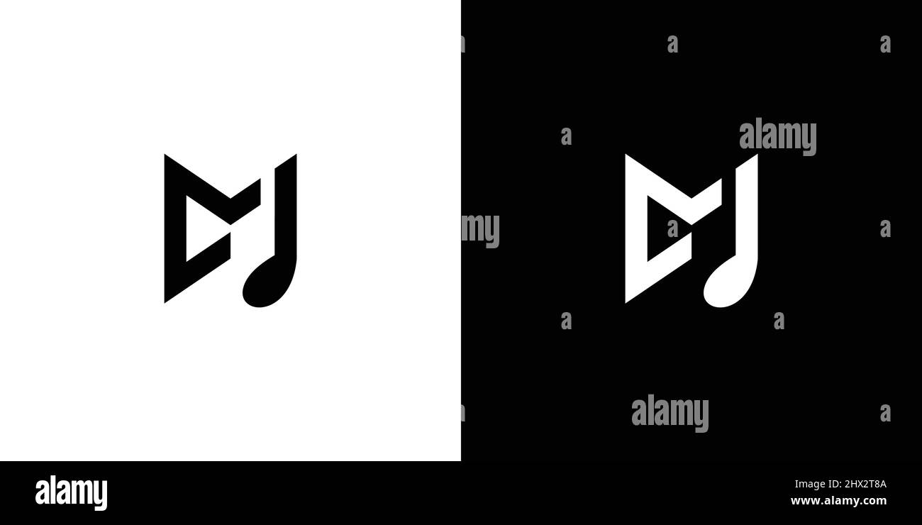 Simple and modern letter M initials Music logo design Stock Vector ...