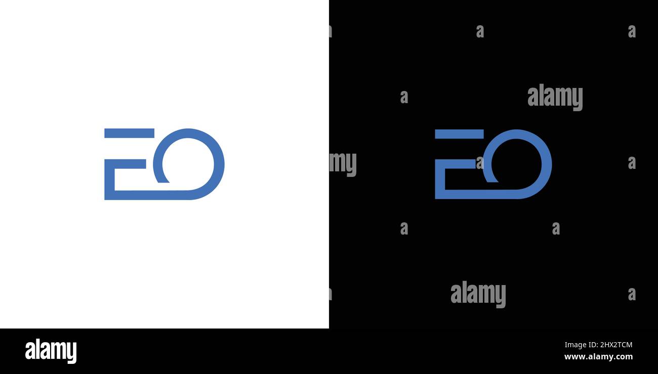 Modern and sophisticated EO letter initials logo design Stock Vector ...