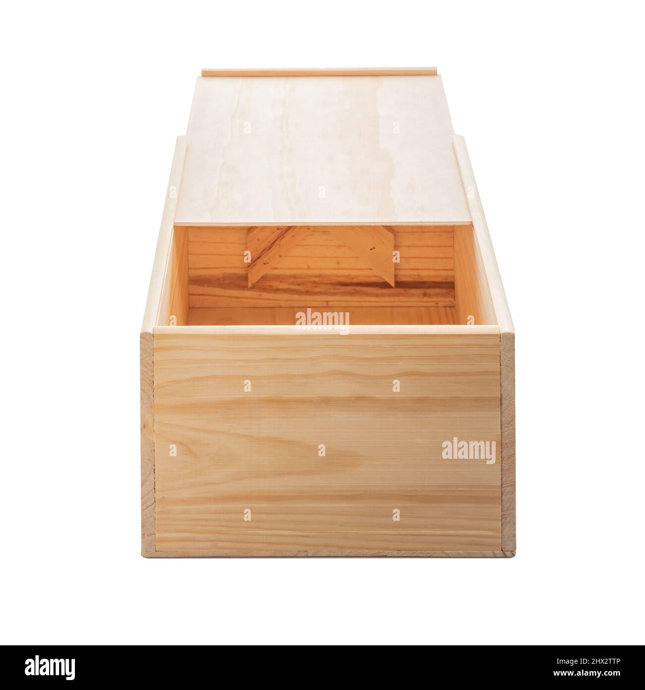 wood box white background isolated Stock Photo - Alamy
