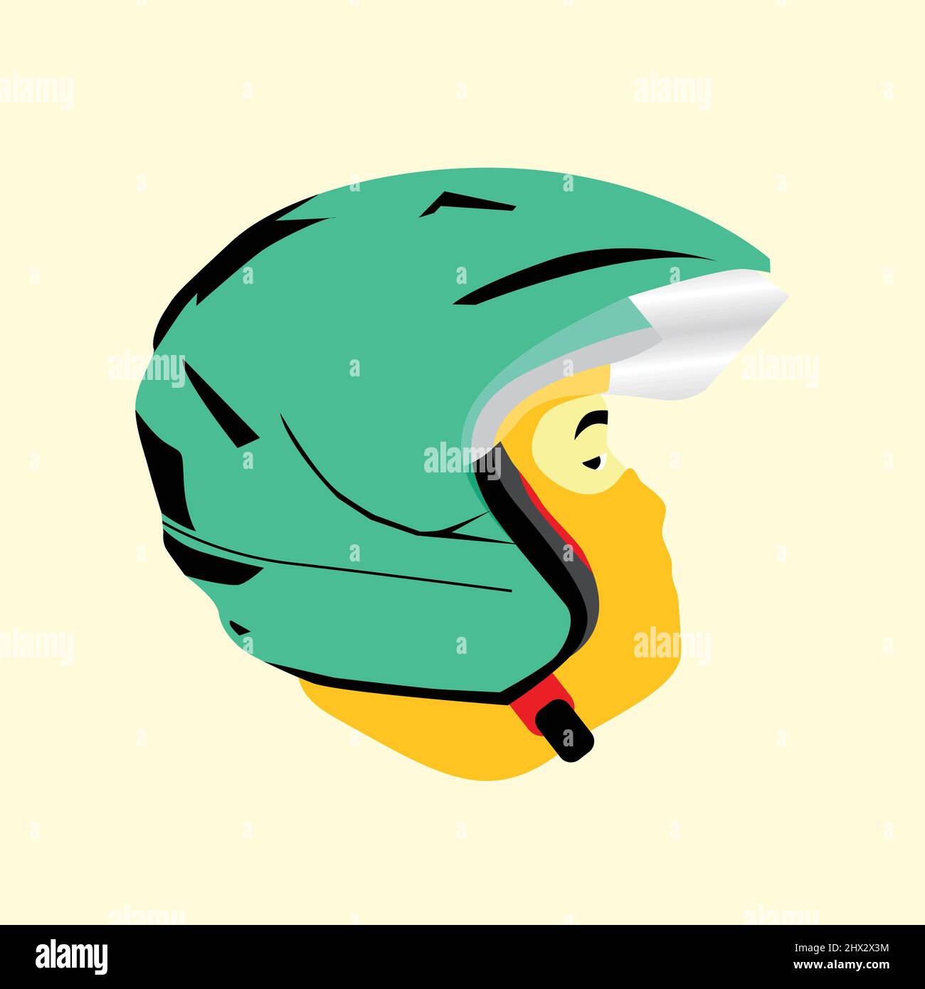 Illustration of rider wearing a helmet and mask Stock Vector Image ...