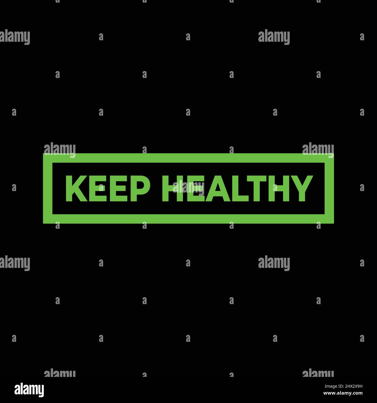 Illustration of simple and elegant keep healthy letters Stock Vector ...