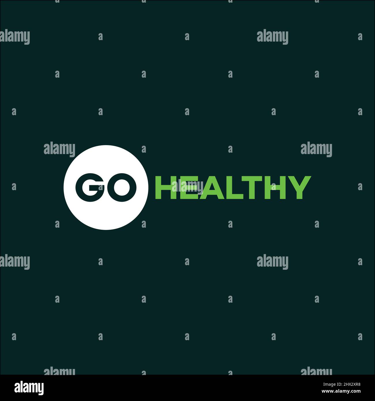 Illustration of simple and elegant go healthy letters design Stock ...