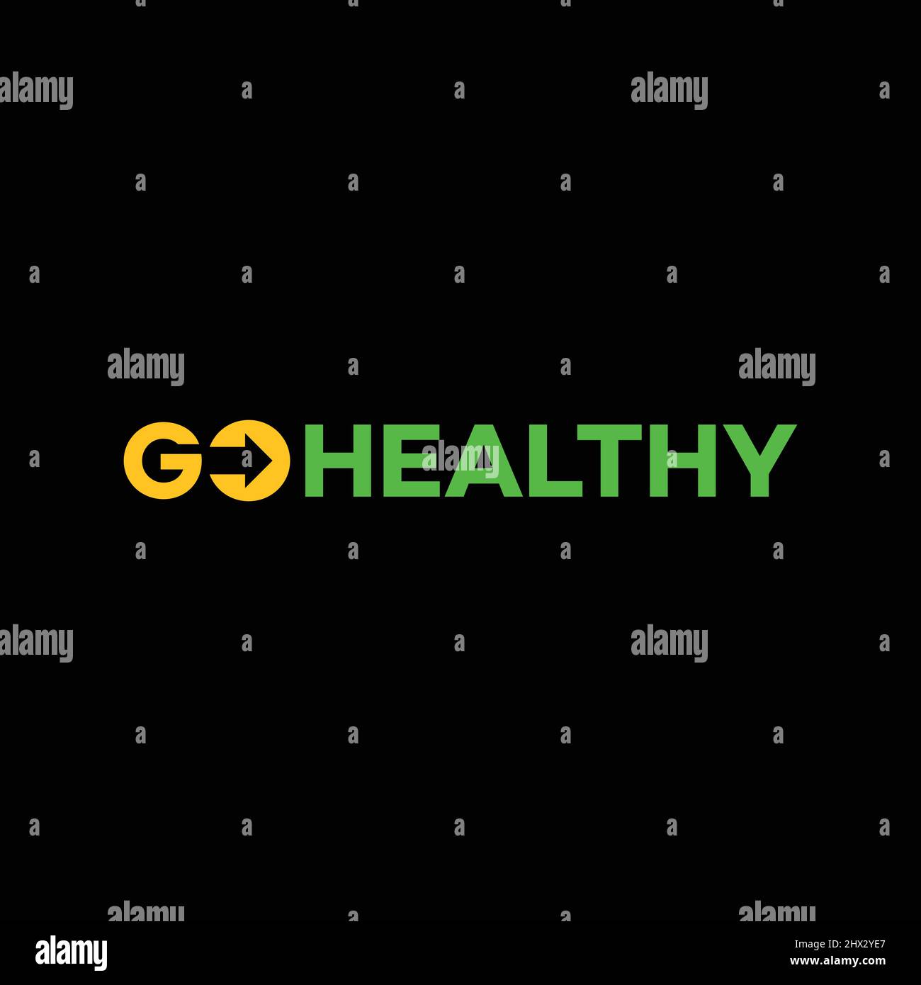 Illustration of simple and elegant go healthy letters#126 Stock Vector ...