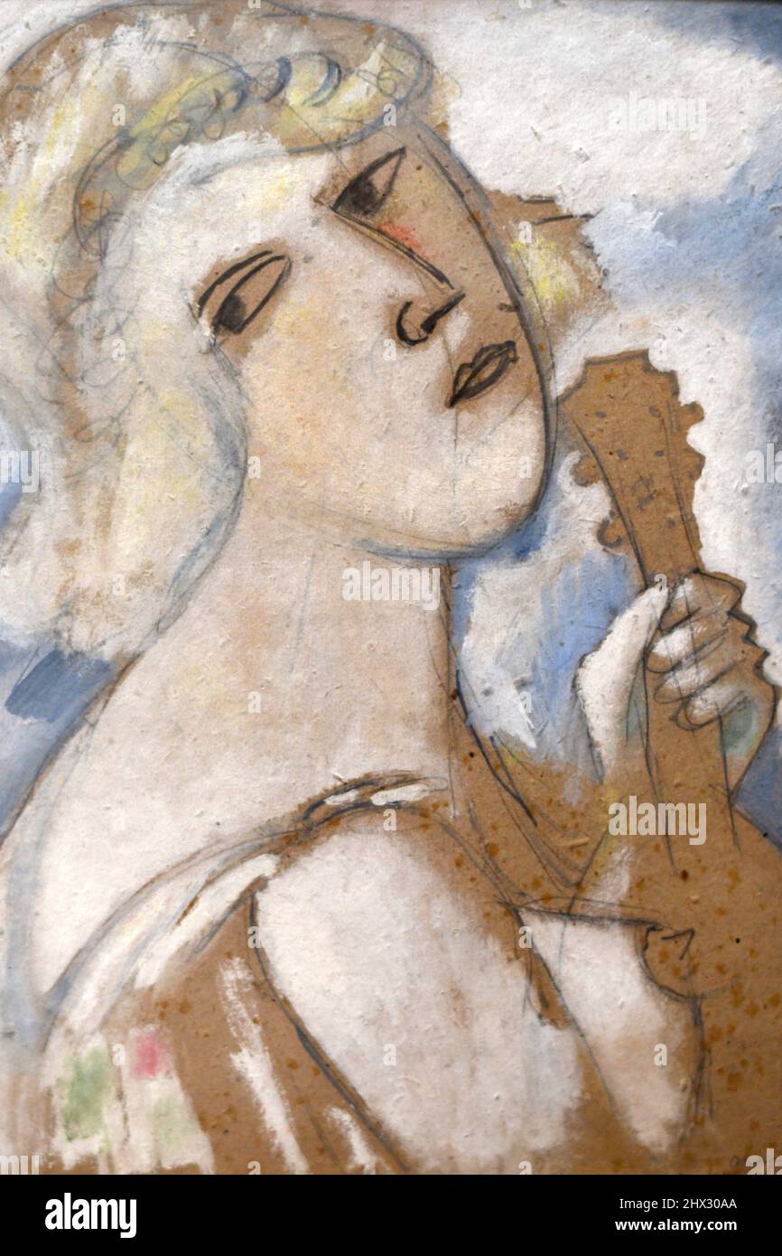 Femme a la mandoline hi-res stock photography and images - Alamy