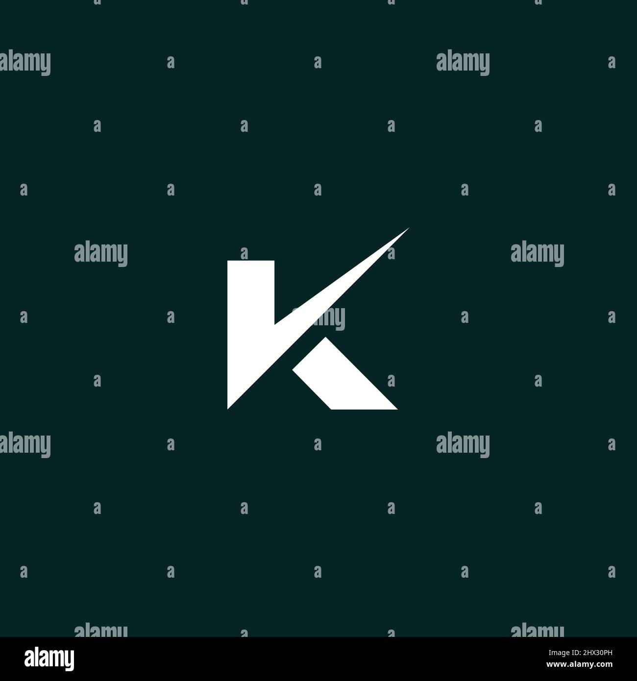 The initials K logo is simple and clean 1 Stock Vector Image & Art - Alamy