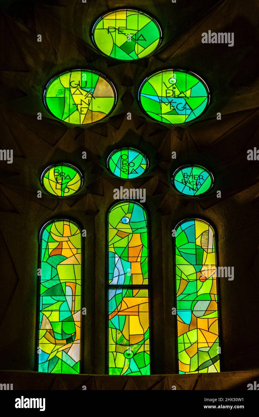 Modernism vertical stained glass windows hi-res stock photography and ...