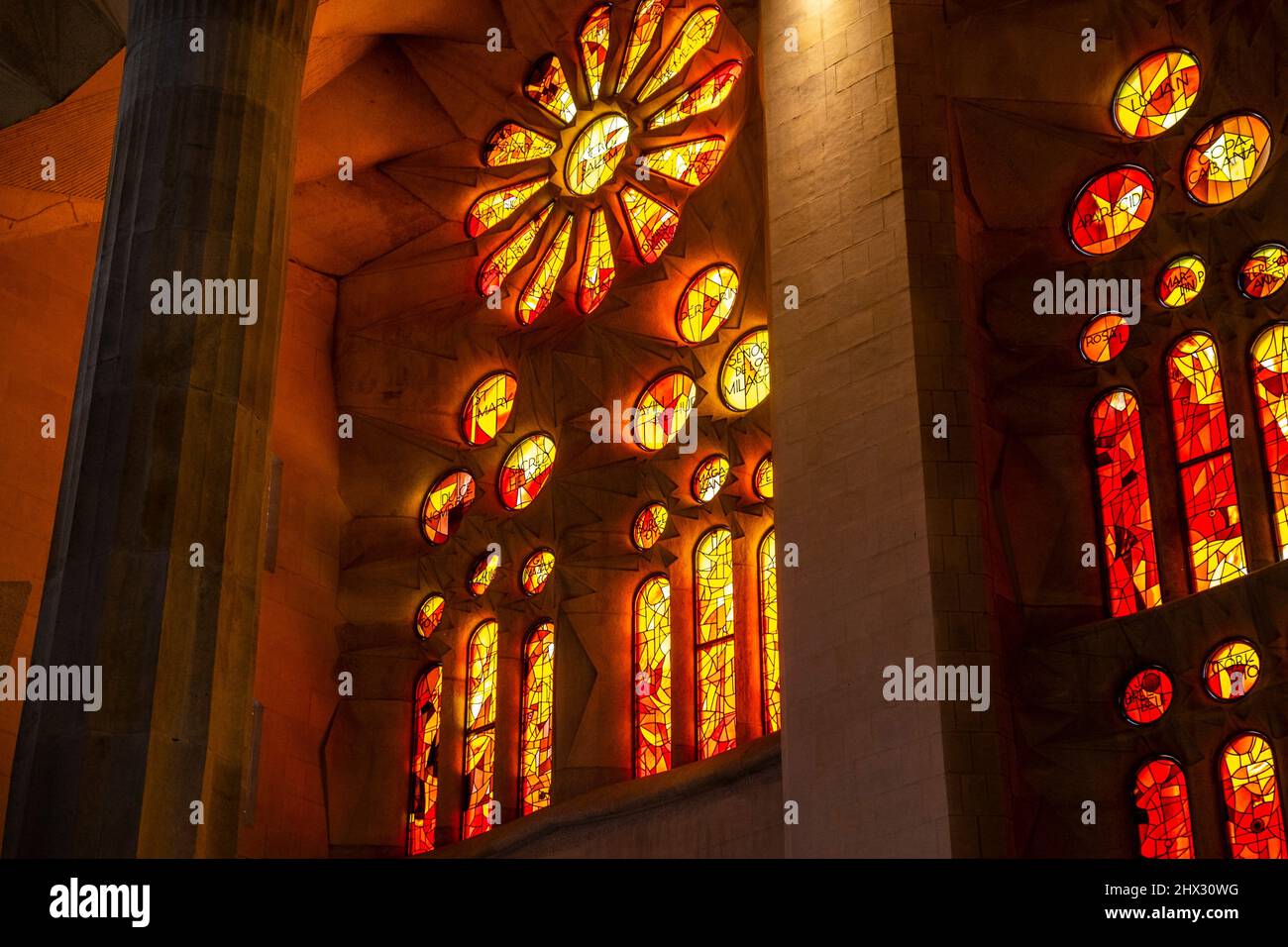 Interior sagrada familia gaudi modernism iconic barcelona inside hi-res ...