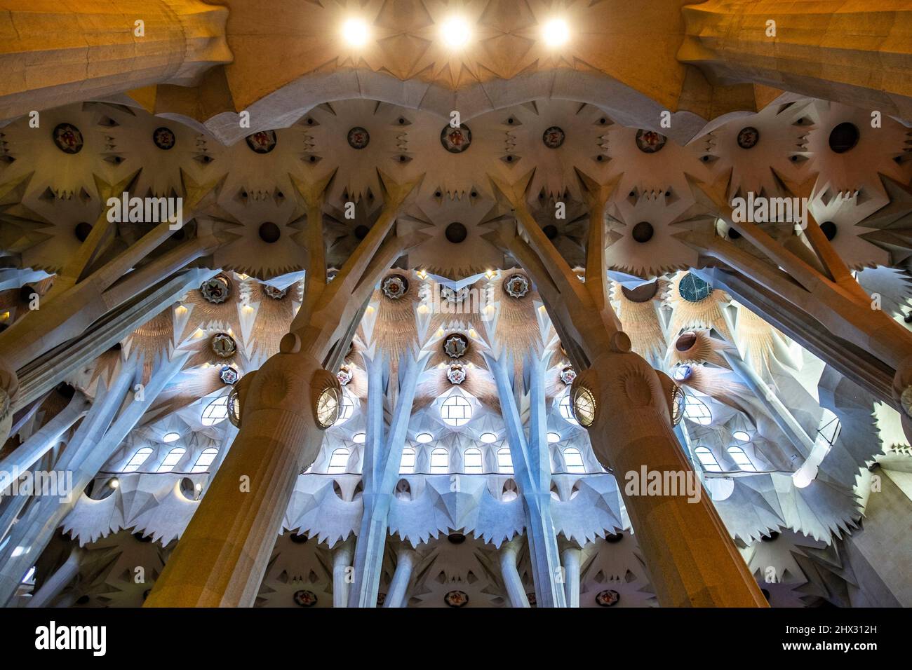 Interior sagrada familia gaudi modernism iconic barcelona inside hi-res ...